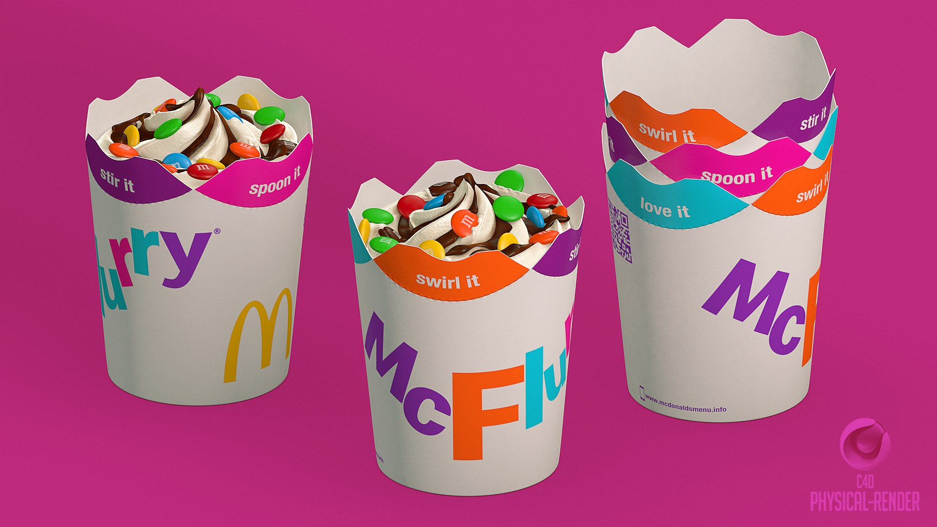3D McFlurry Dessert Icecream M And Ms Model - TurboSquid 2101207