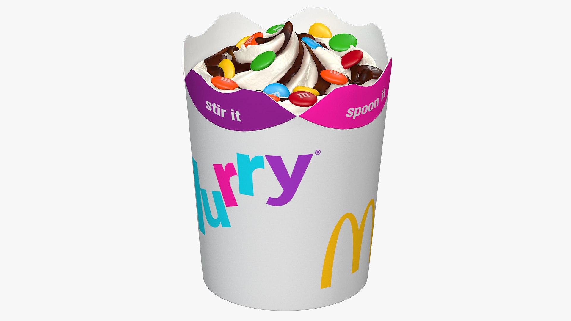 3D McFlurry Dessert Icecream M And Ms Model - TurboSquid 2101207