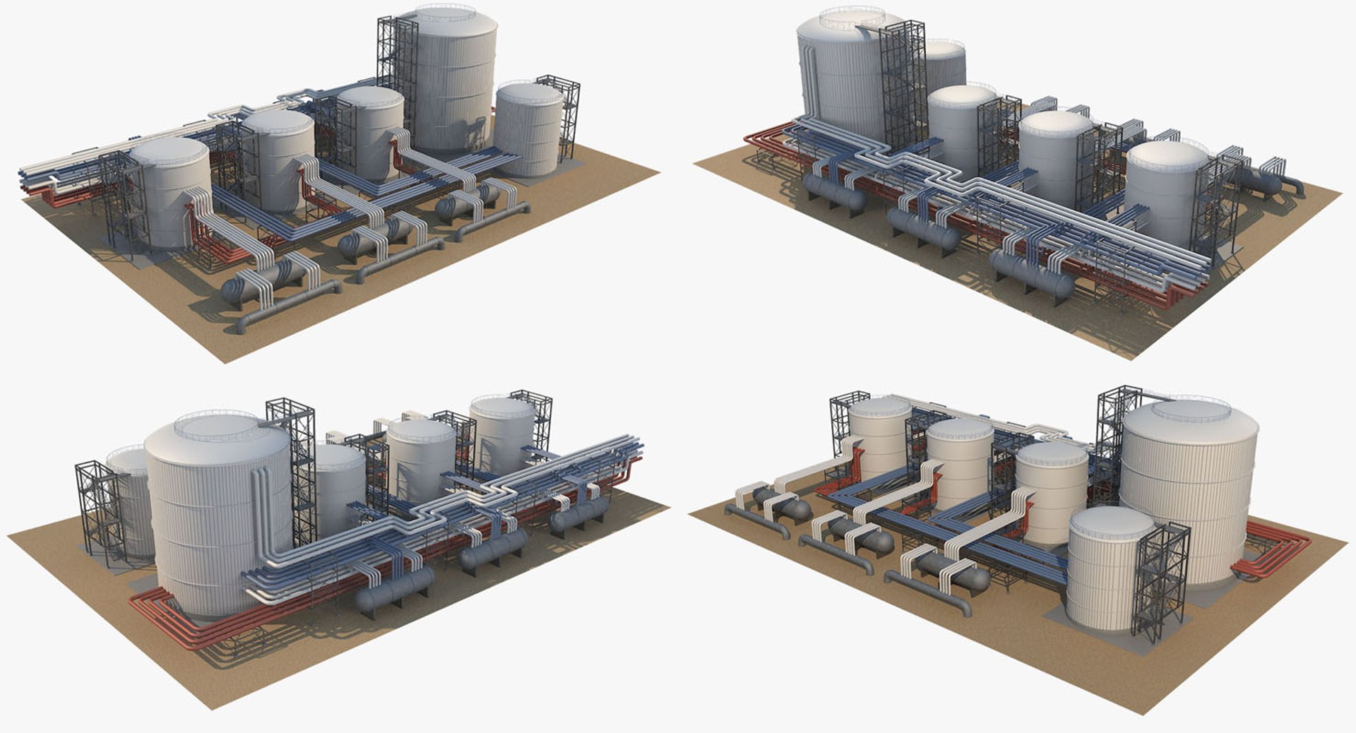 3D Model Industrial Silo 8 - TurboSquid 1416276