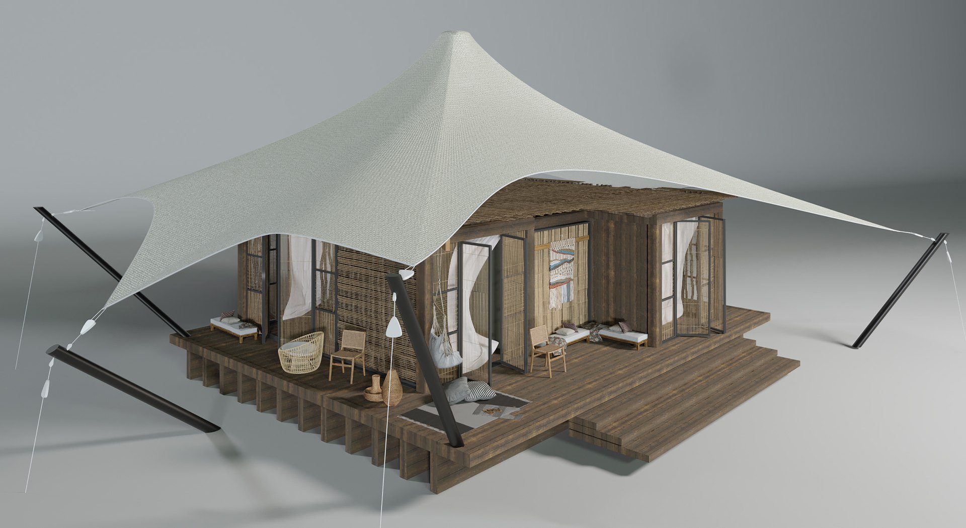 Tent local 3D model - TurboSquid 1669854