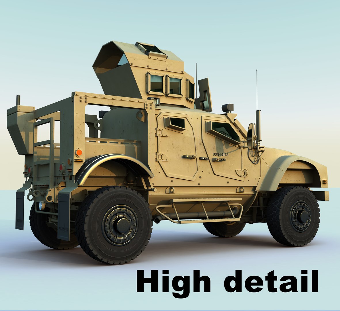 3d M-atv Military Vehicle Model