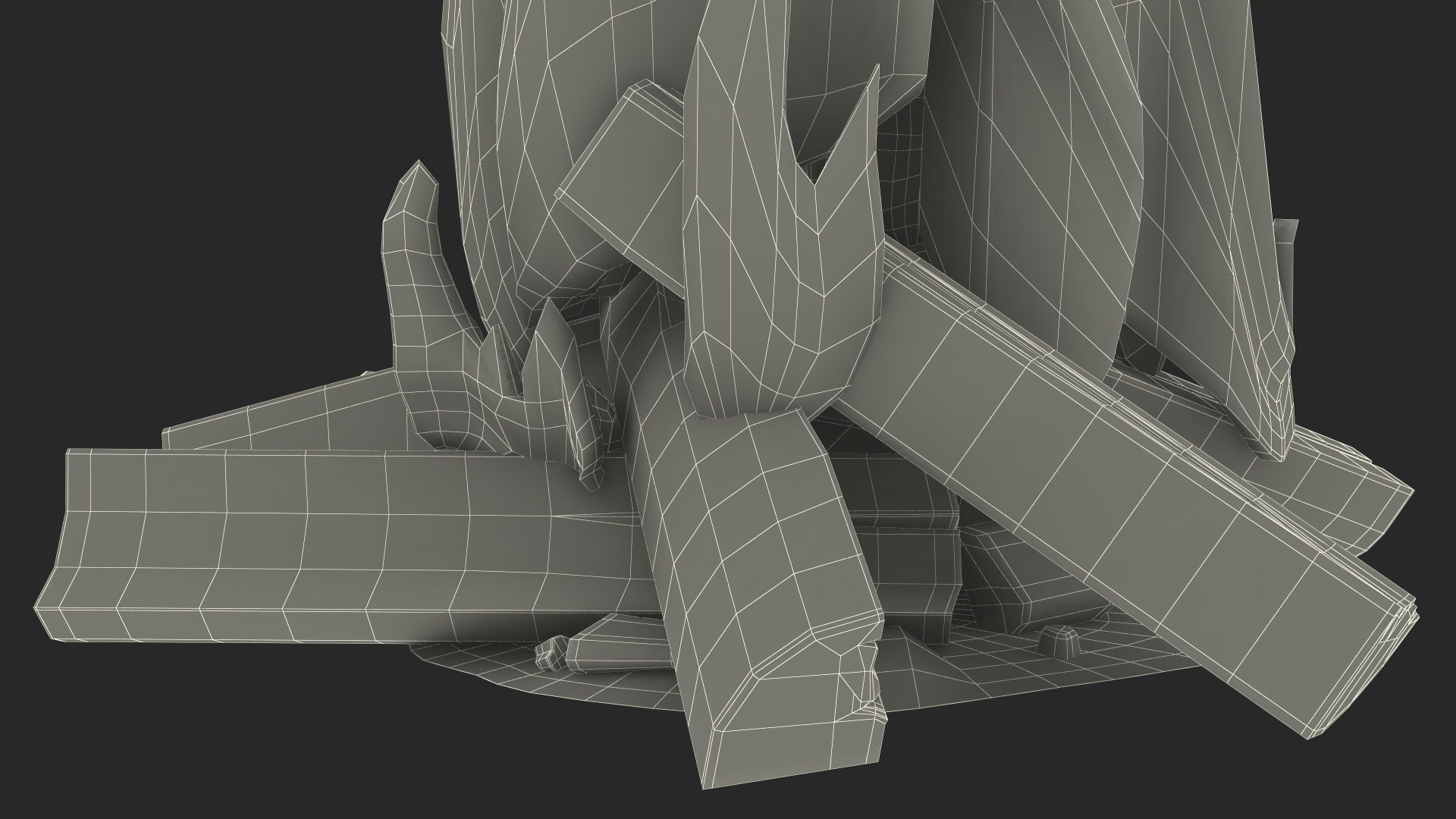 3D Fire From Wooden Logs - TurboSquid 2267552
