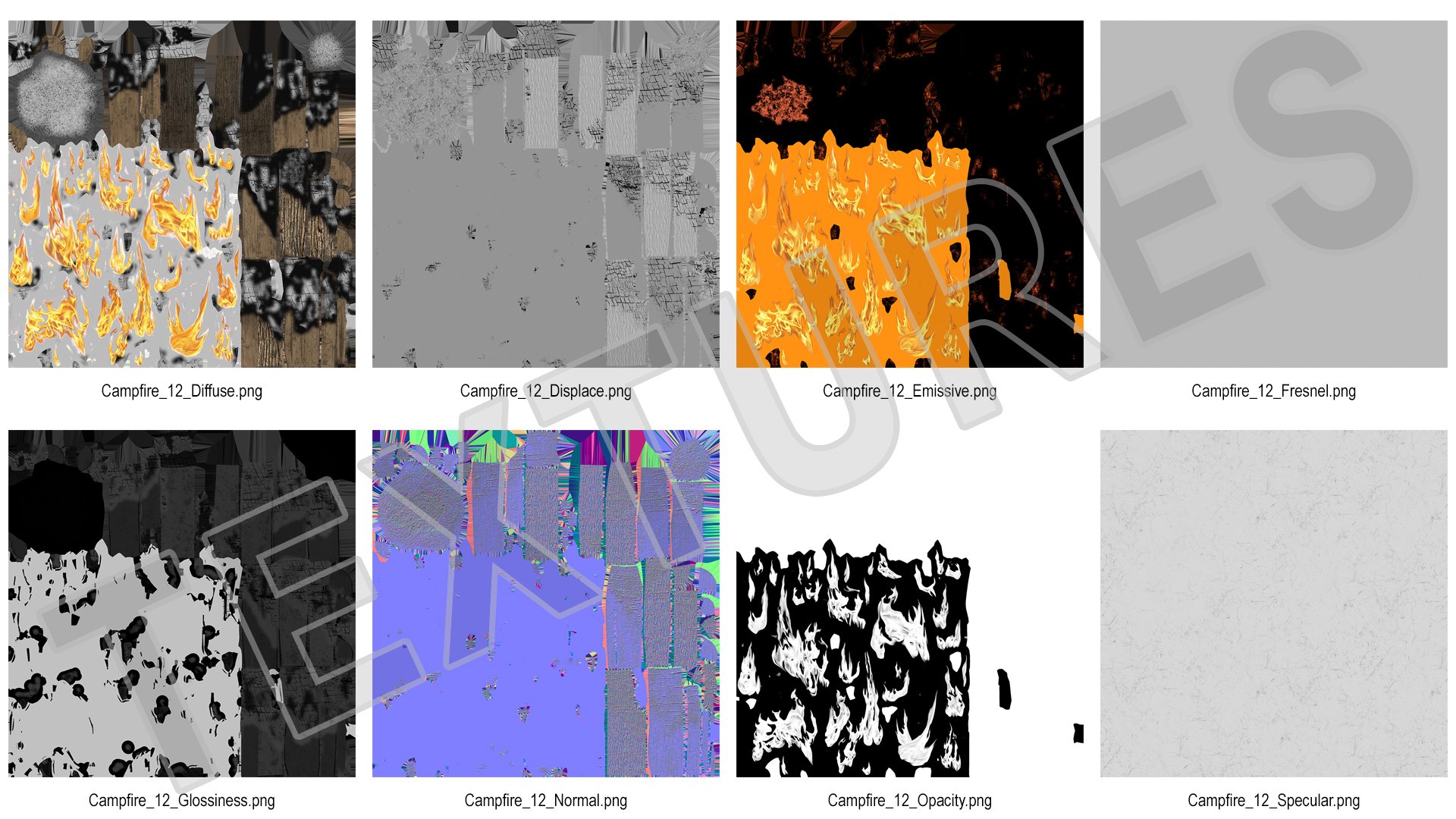 3D Fire From Wooden Logs - TurboSquid 2267552