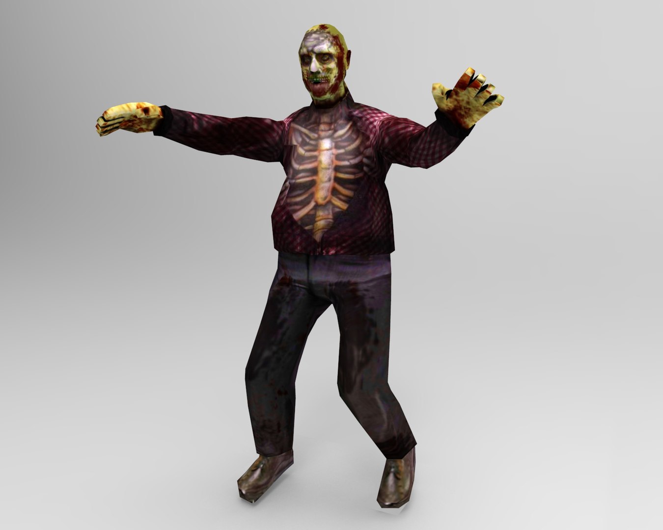 3D Zombie Male Rigged Character Model - TurboSquid 1211045