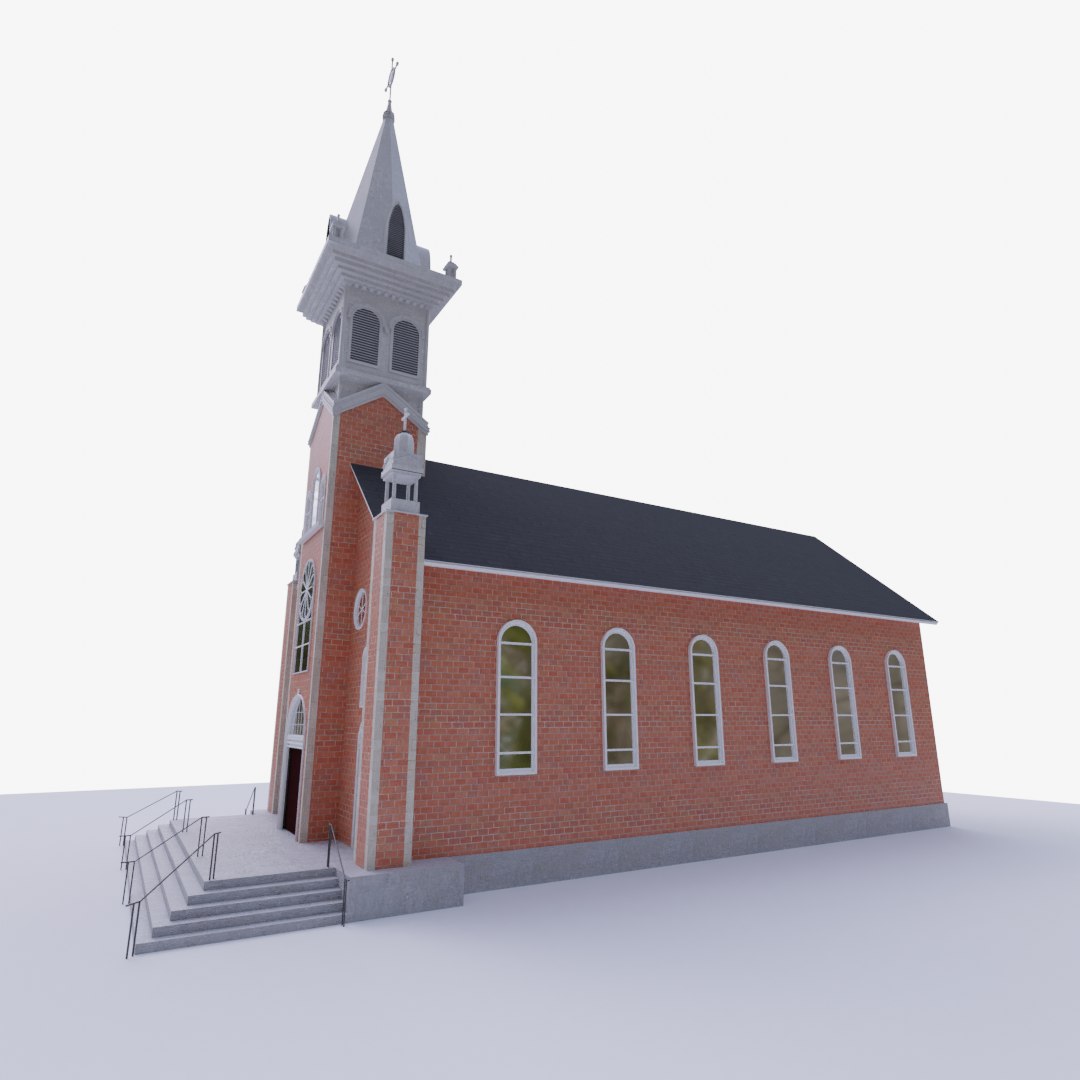 Church Building Structure 3D - TurboSquid 1635981
