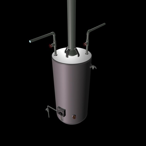 3d gas hot water heater model