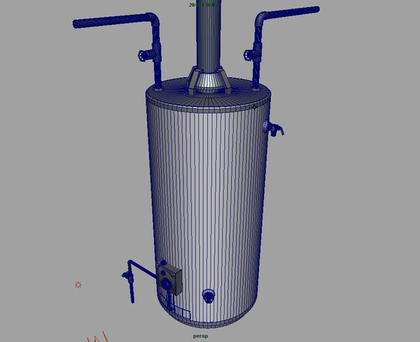 3d gas hot water heater model