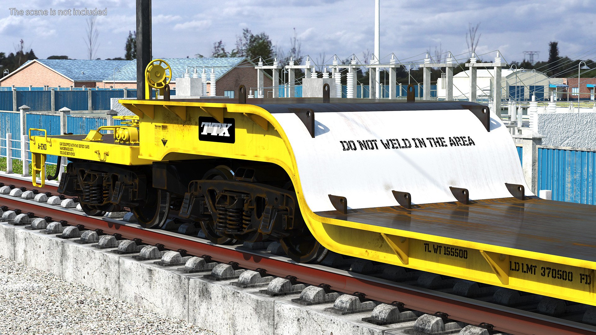 Depressed Center Flat Car model - TurboSquid 2177390