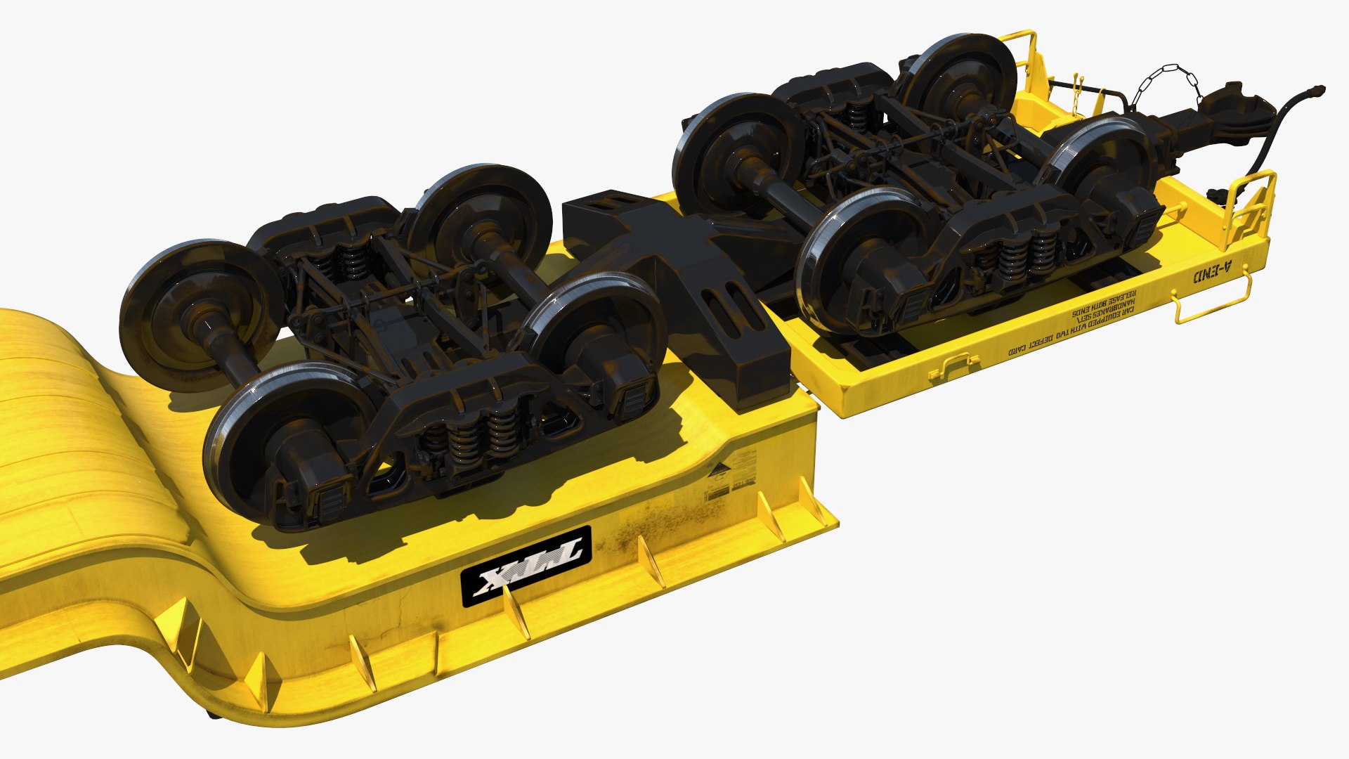 Depressed Center Flat Car model - TurboSquid 2177390
