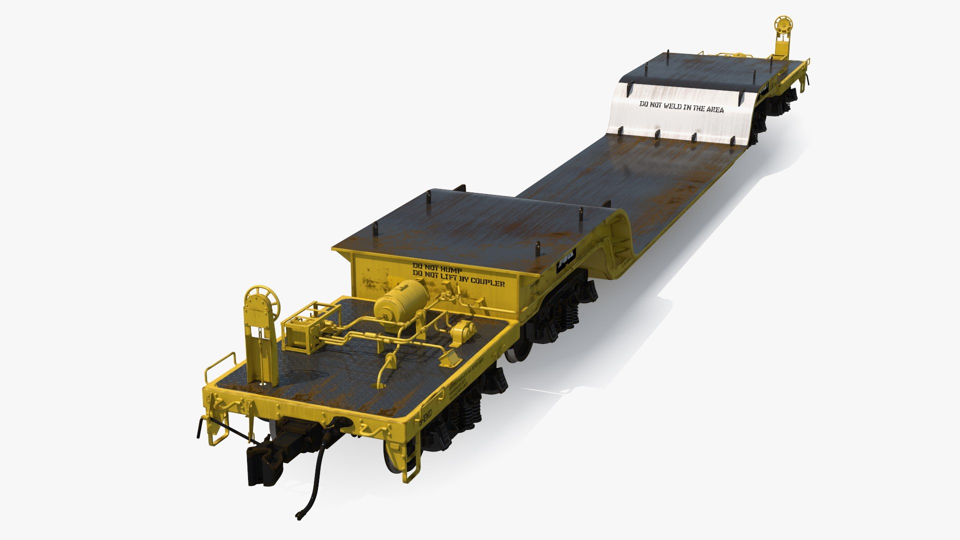 Depressed Center Flat Car model - TurboSquid 2177390