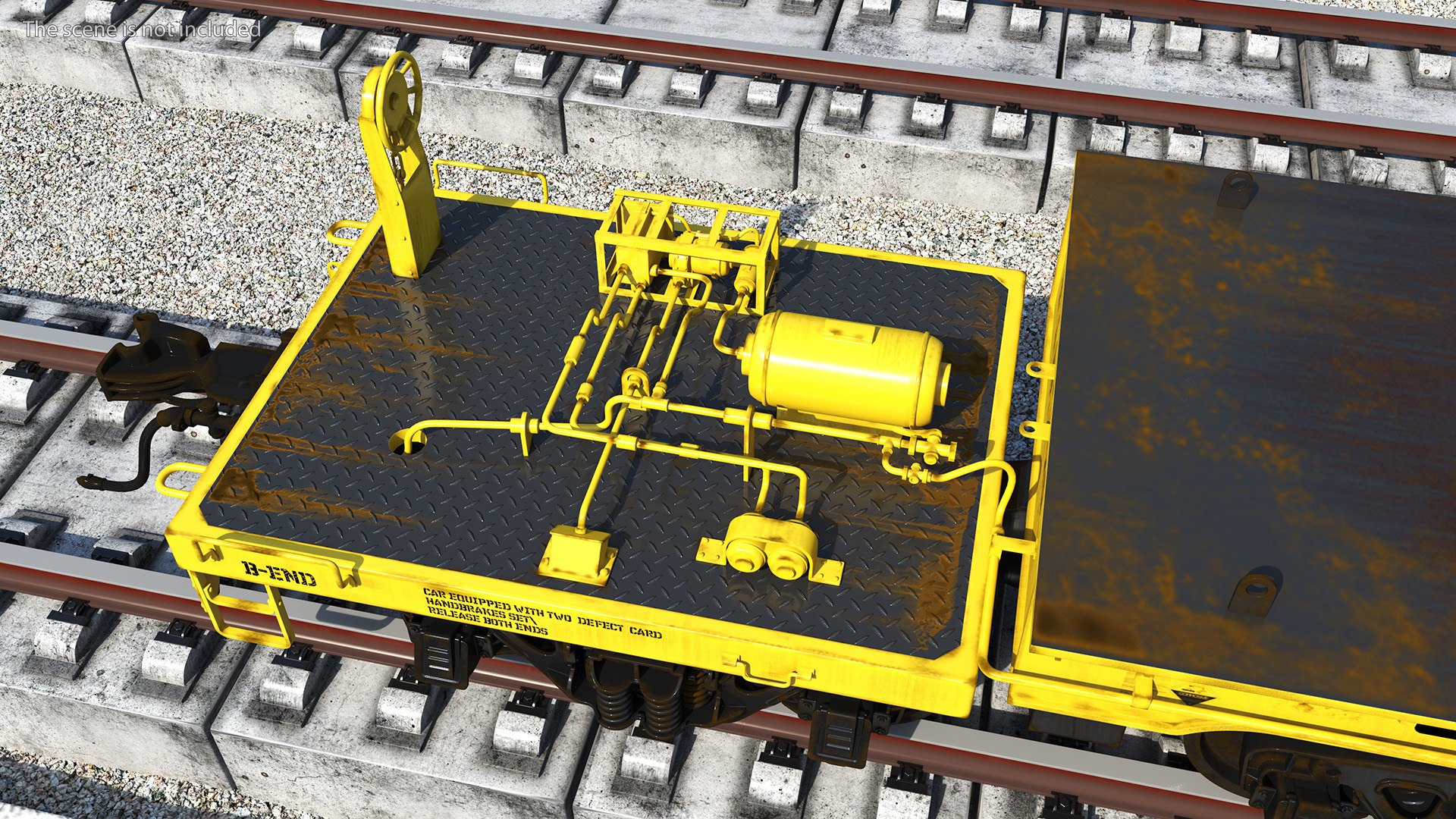 Depressed Center Flat Car model - TurboSquid 2177390