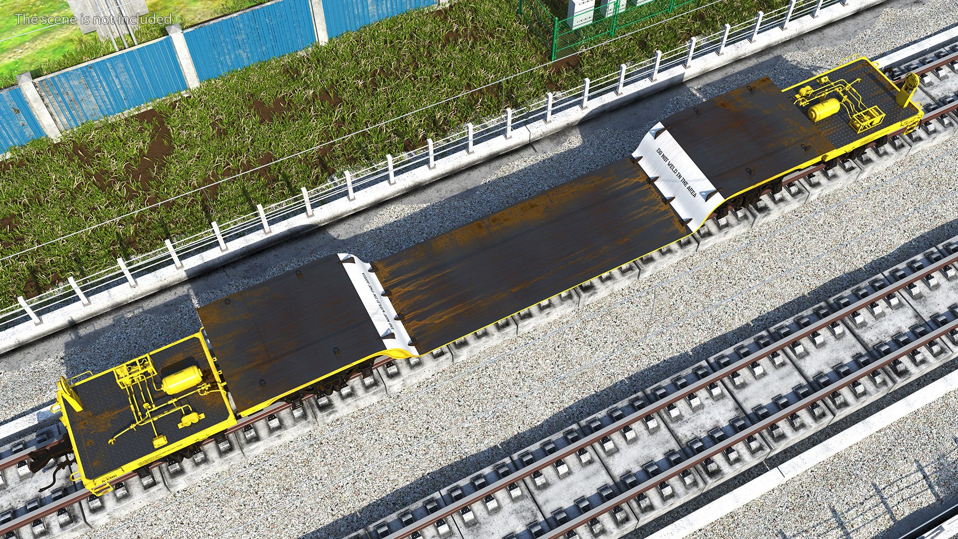 Depressed Center Flat Car model - TurboSquid 2177390