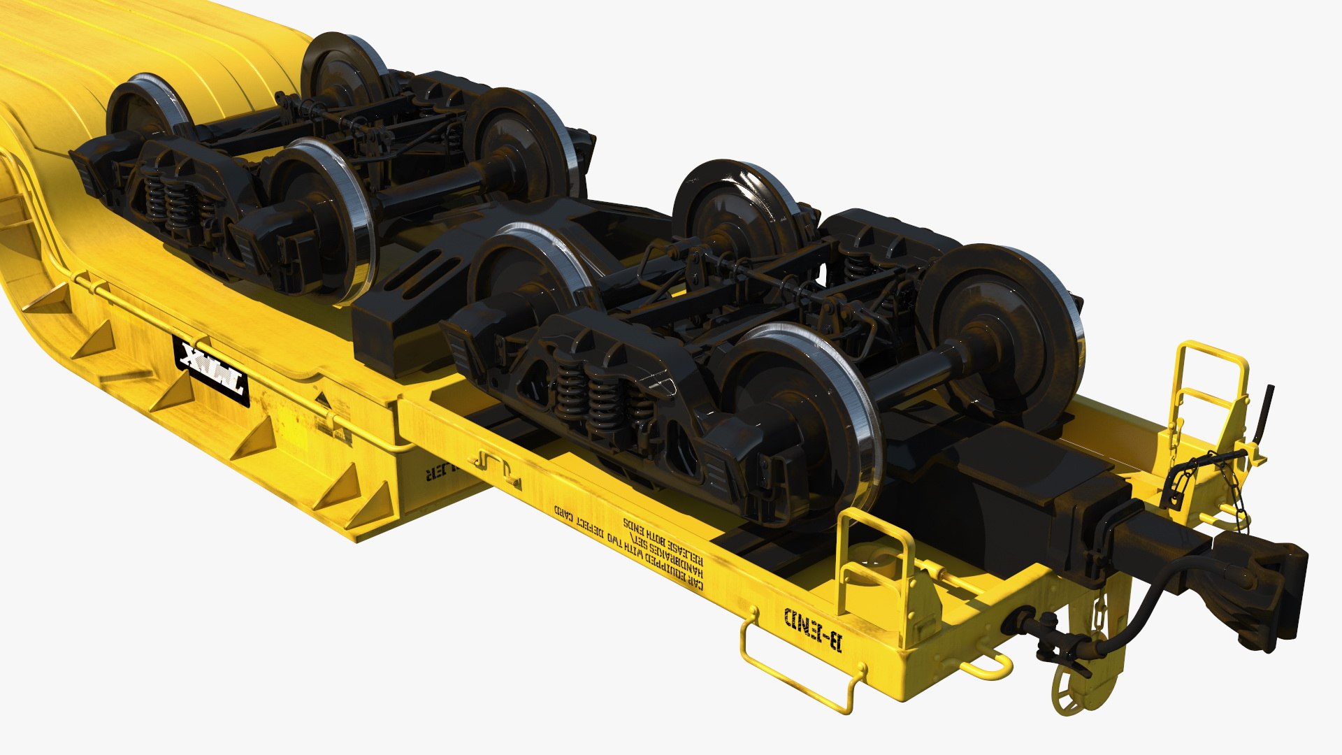 Depressed Center Flat Car model - TurboSquid 2177390