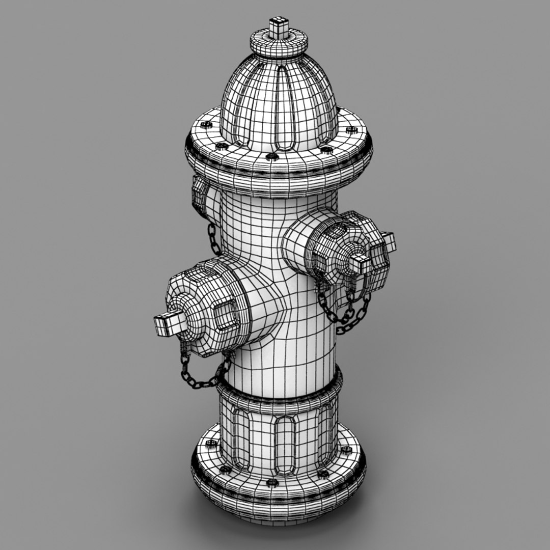 3d Model Hydrant Set