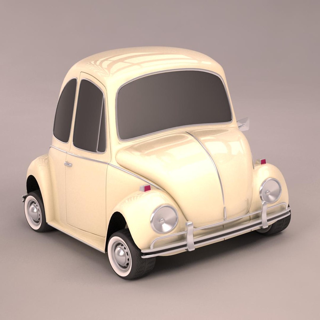 3d model volkswagen beetle toon car