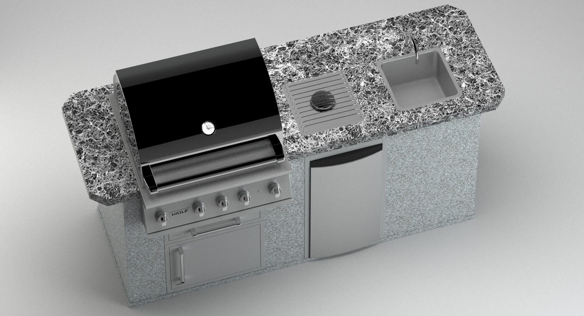 Wolf Terrace Grill 3D - TurboSquid 1506383