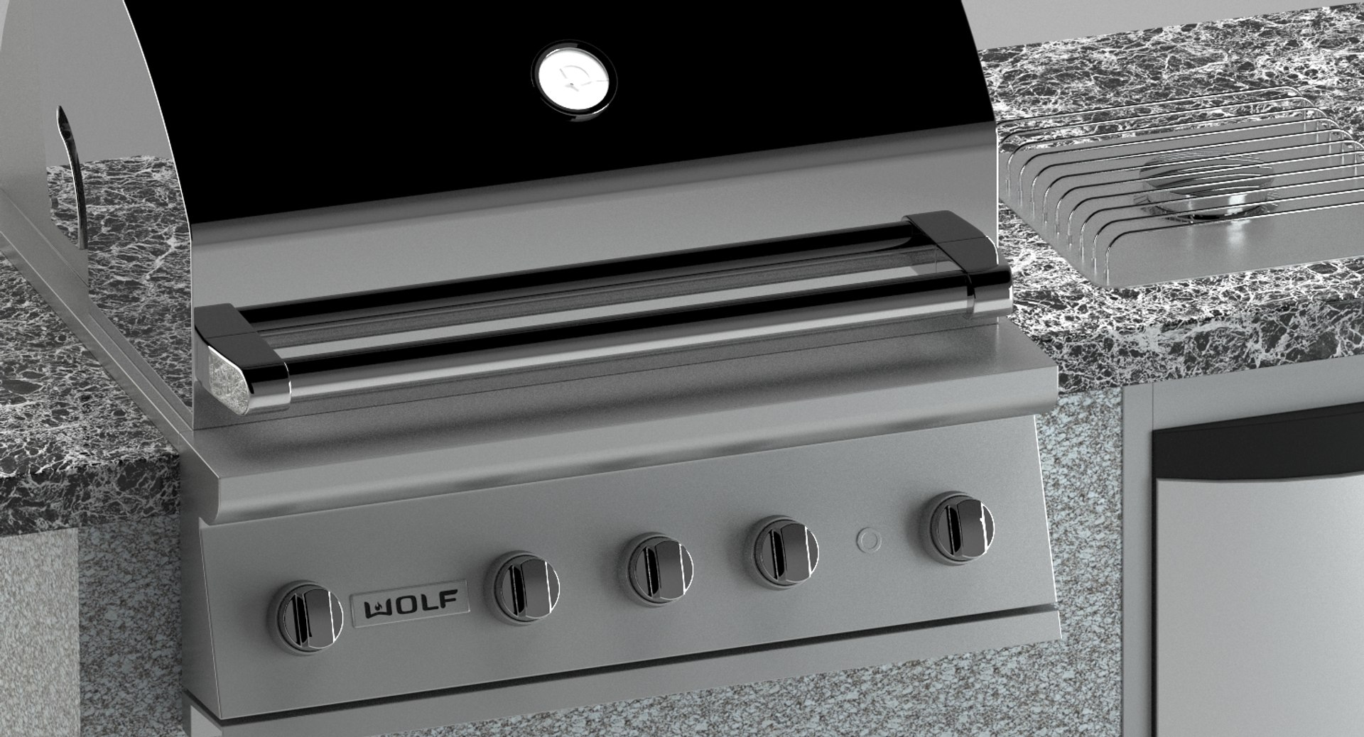 Wolf Terrace Grill 3D - TurboSquid 1506383