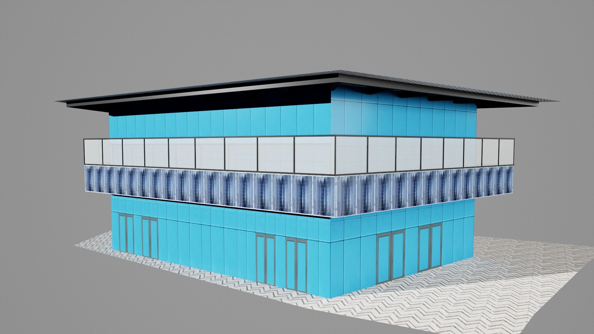 Glass building 3D model - TurboSquid 2154445