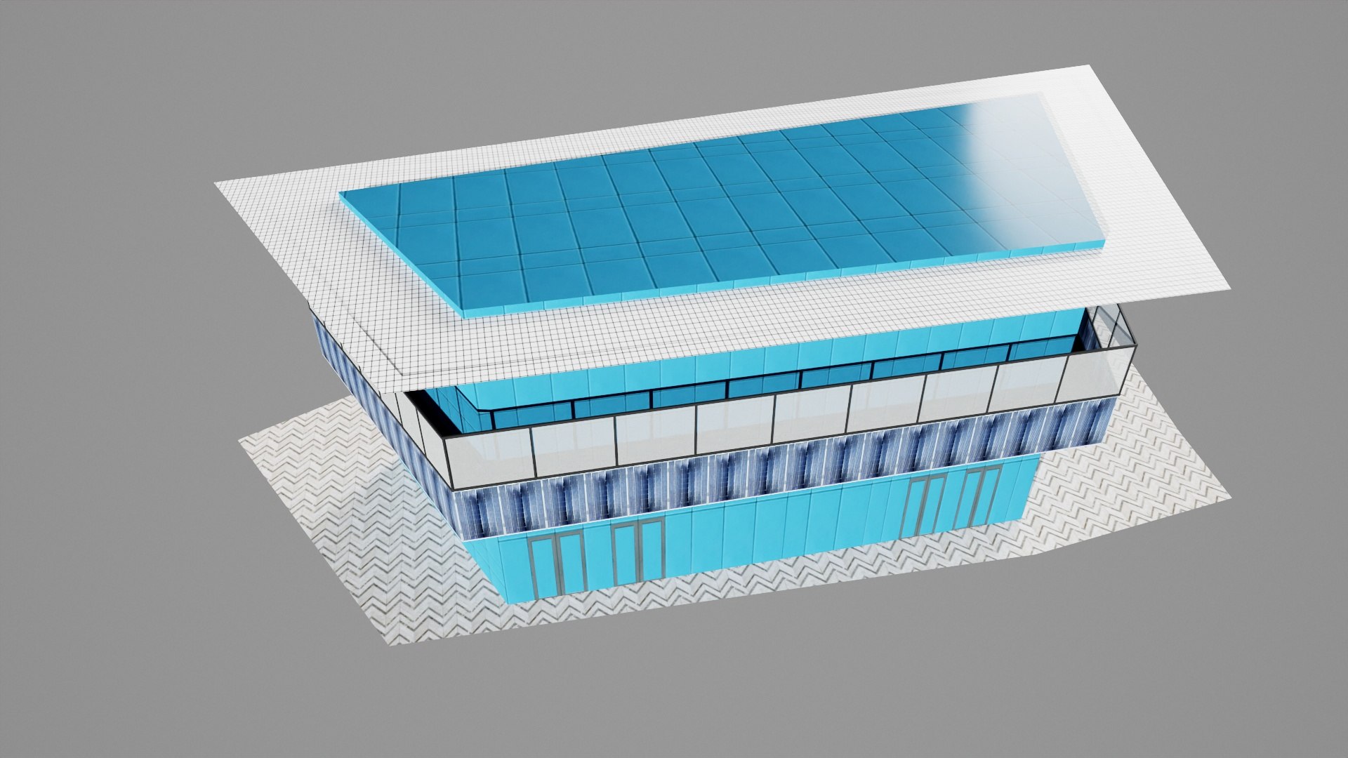 Glass building 3D model - TurboSquid 2154445