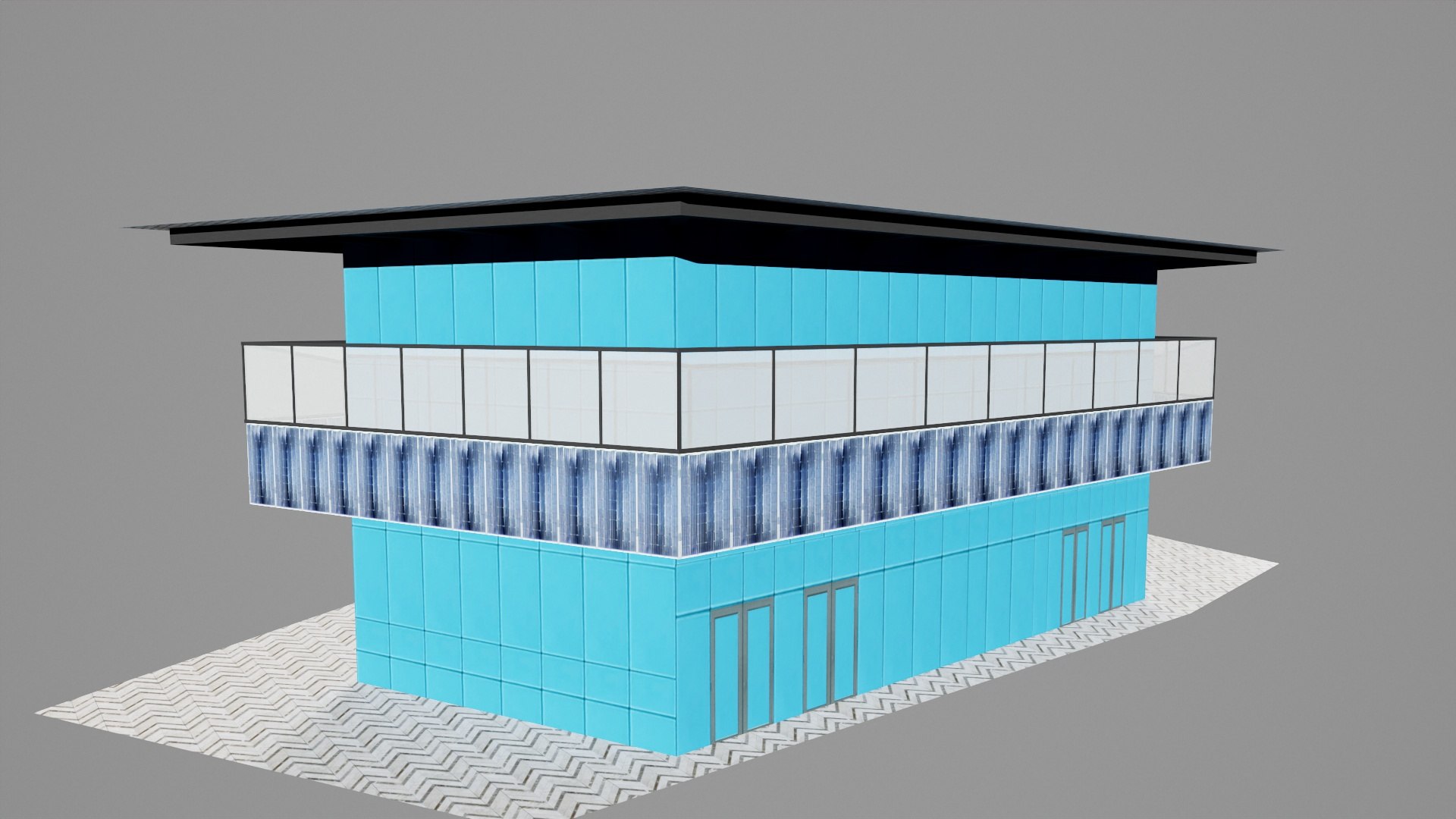 Glass building 3D model - TurboSquid 2154445