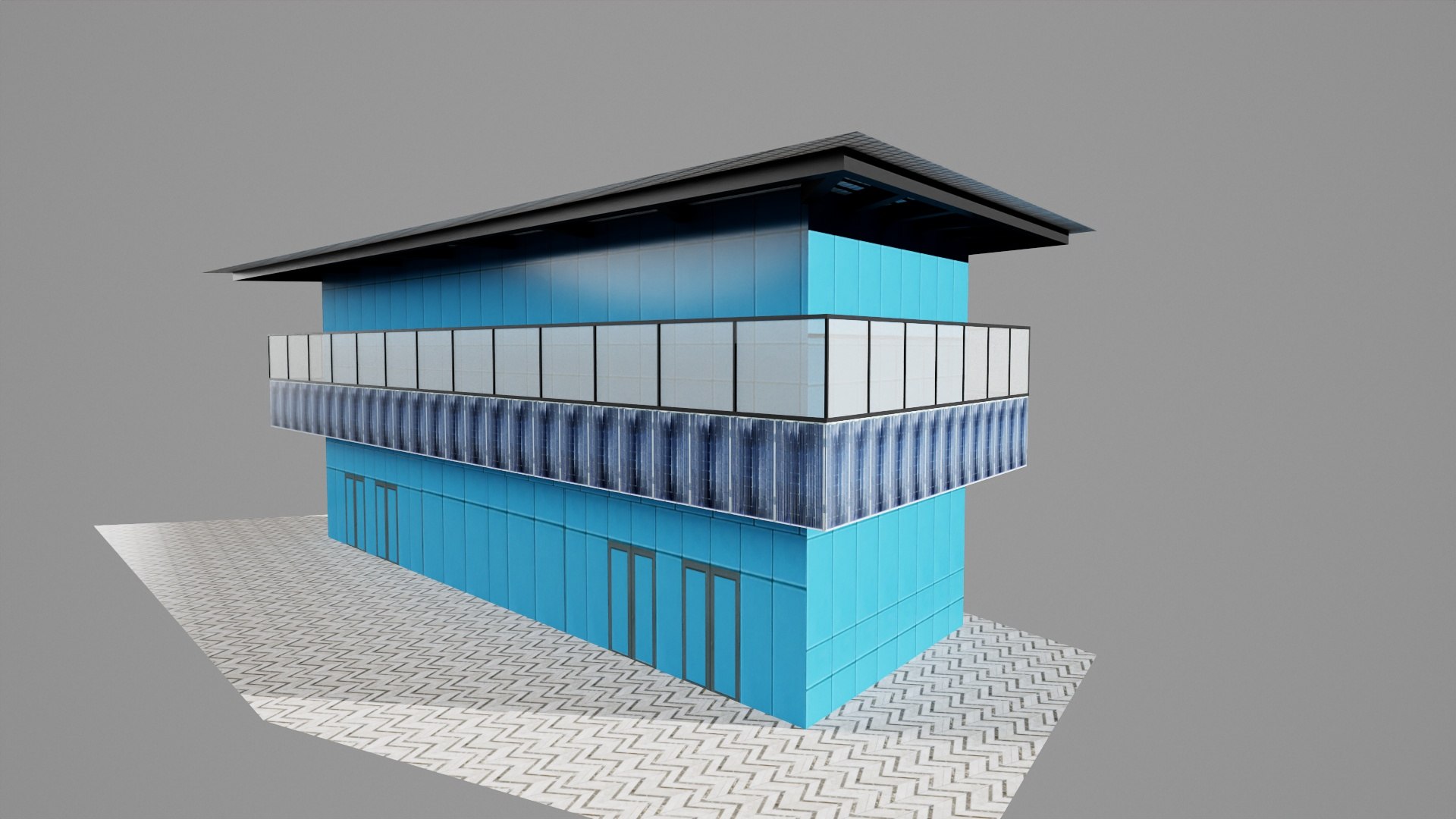 Glass building 3D model - TurboSquid 2154445