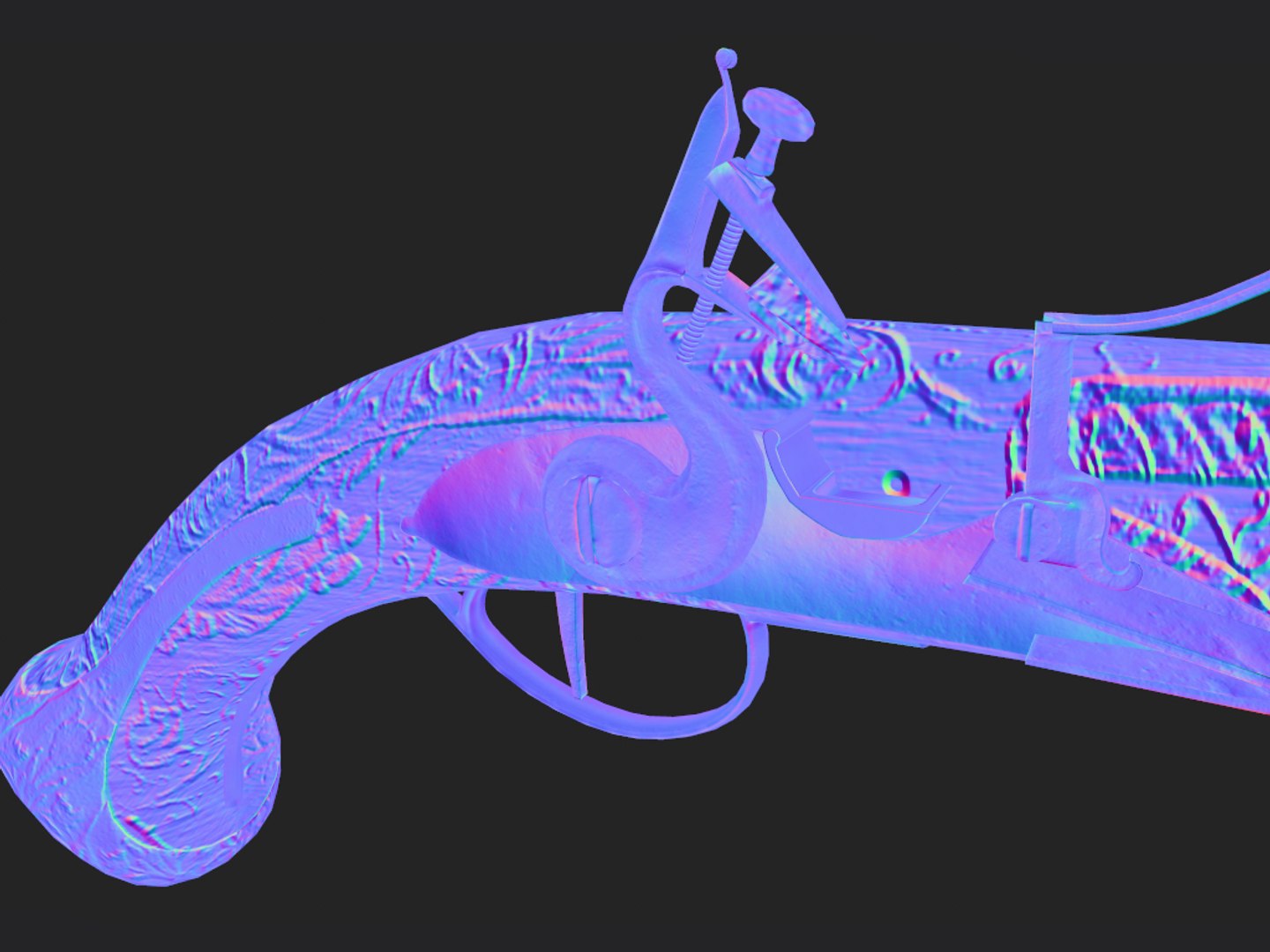 3D Model Flintlock Rifle - TurboSquid 1596843