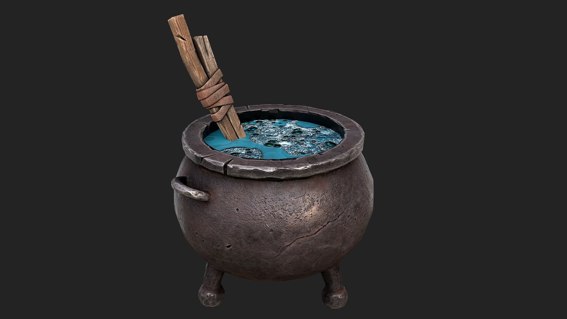 Cauldron Set 3D - TurboSquid 1836721