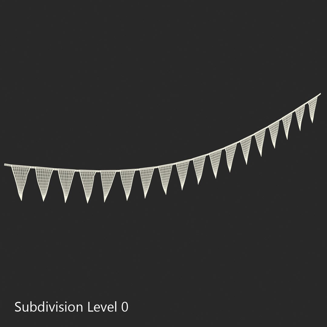 3d 3ds Triangle Flag Banner 3