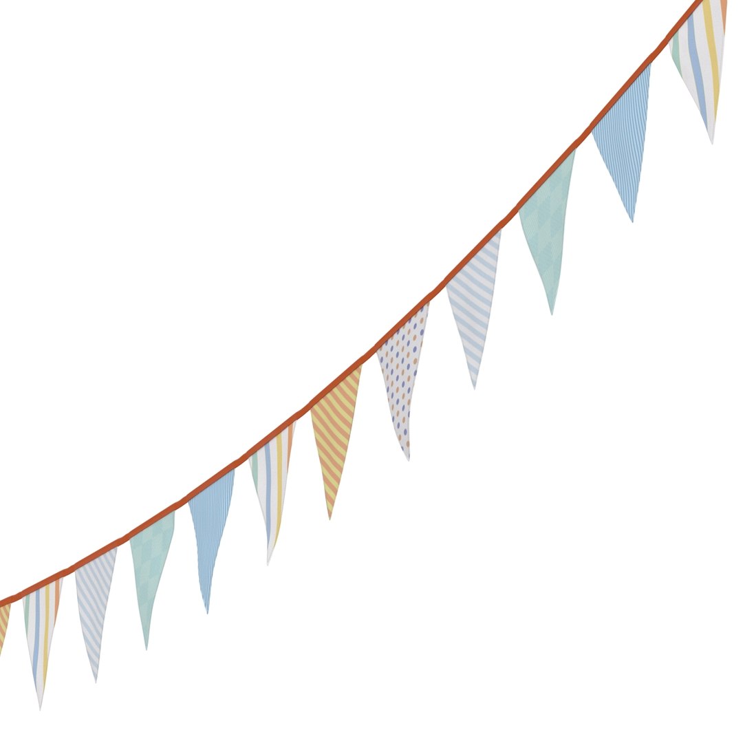 3d 3ds Triangle Flag Banner 3