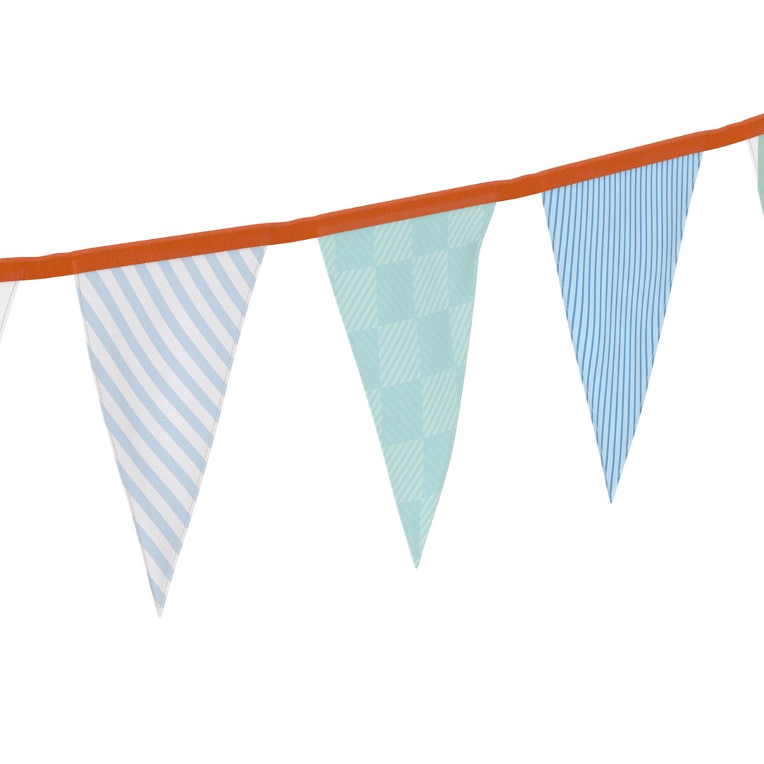 3d 3ds Triangle Flag Banner 3