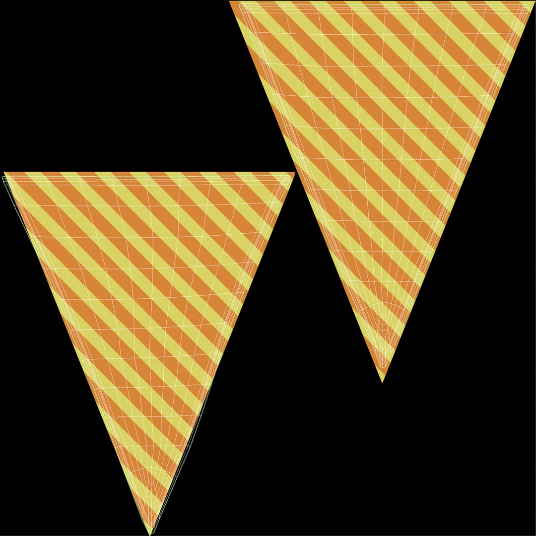 3d 3ds triangle flag banner 3