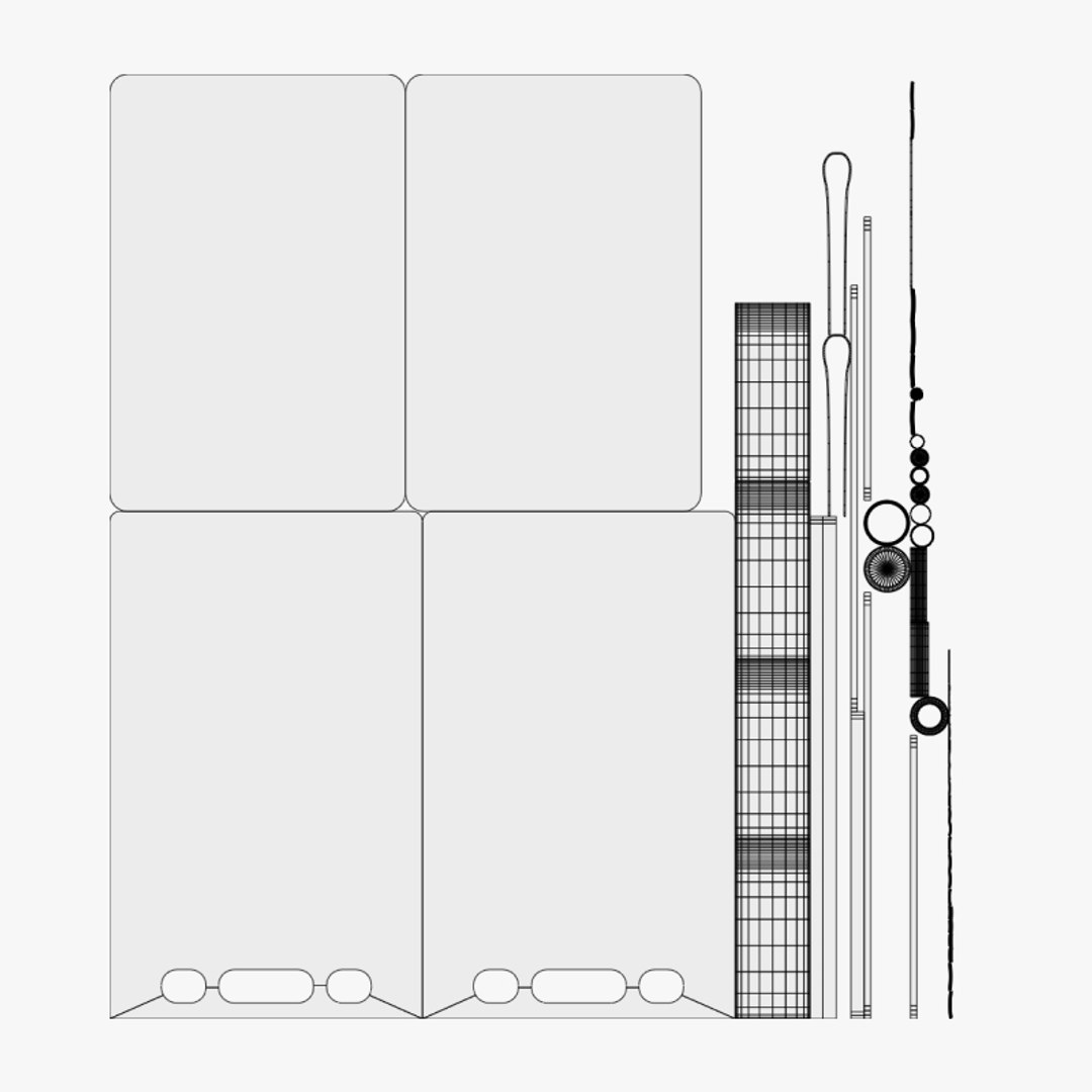 3D Model Basic Lanyard With ID Holder - Geometry Only No Textures No ...