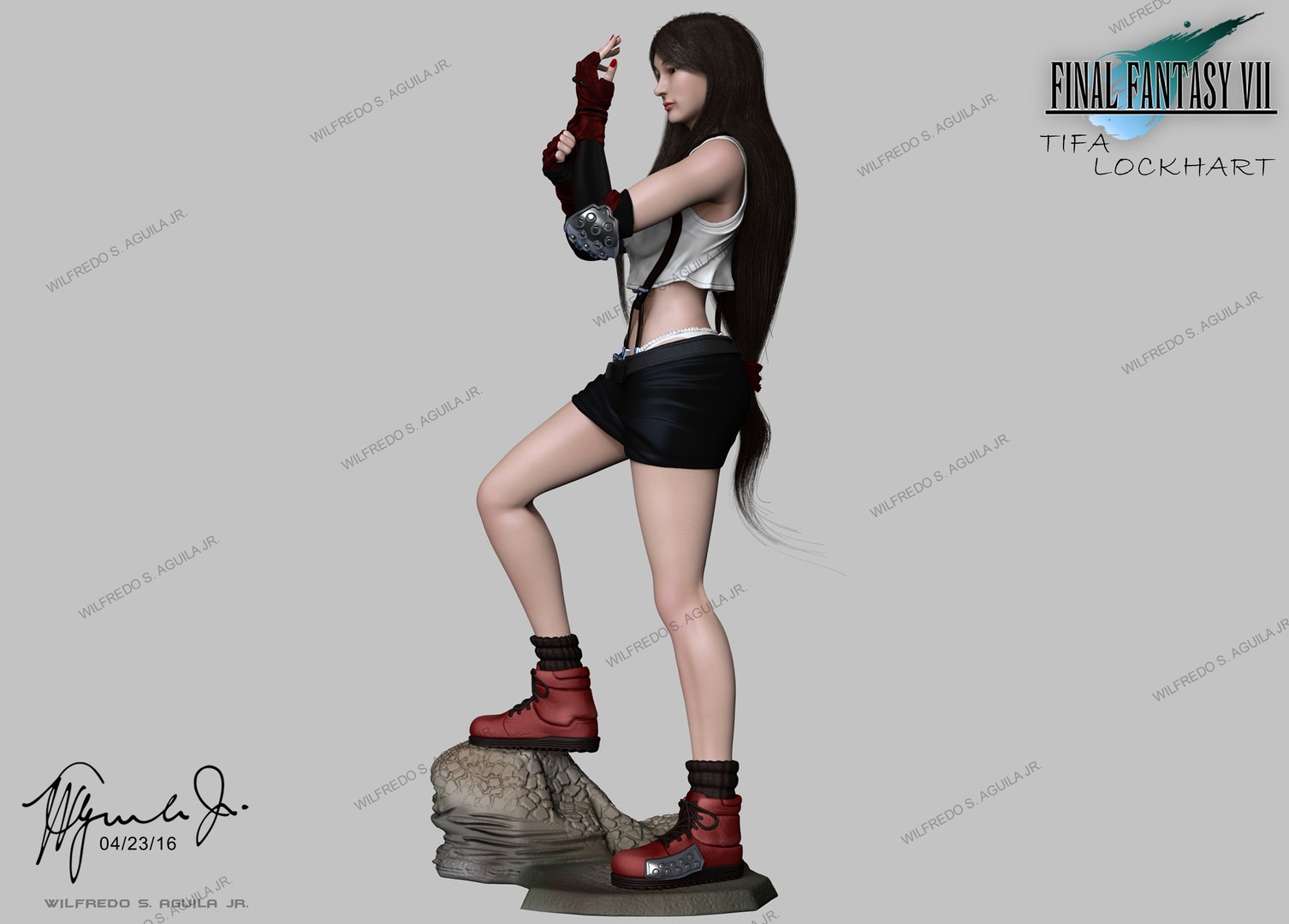 3d Final Fantasy 7 Tifa Model