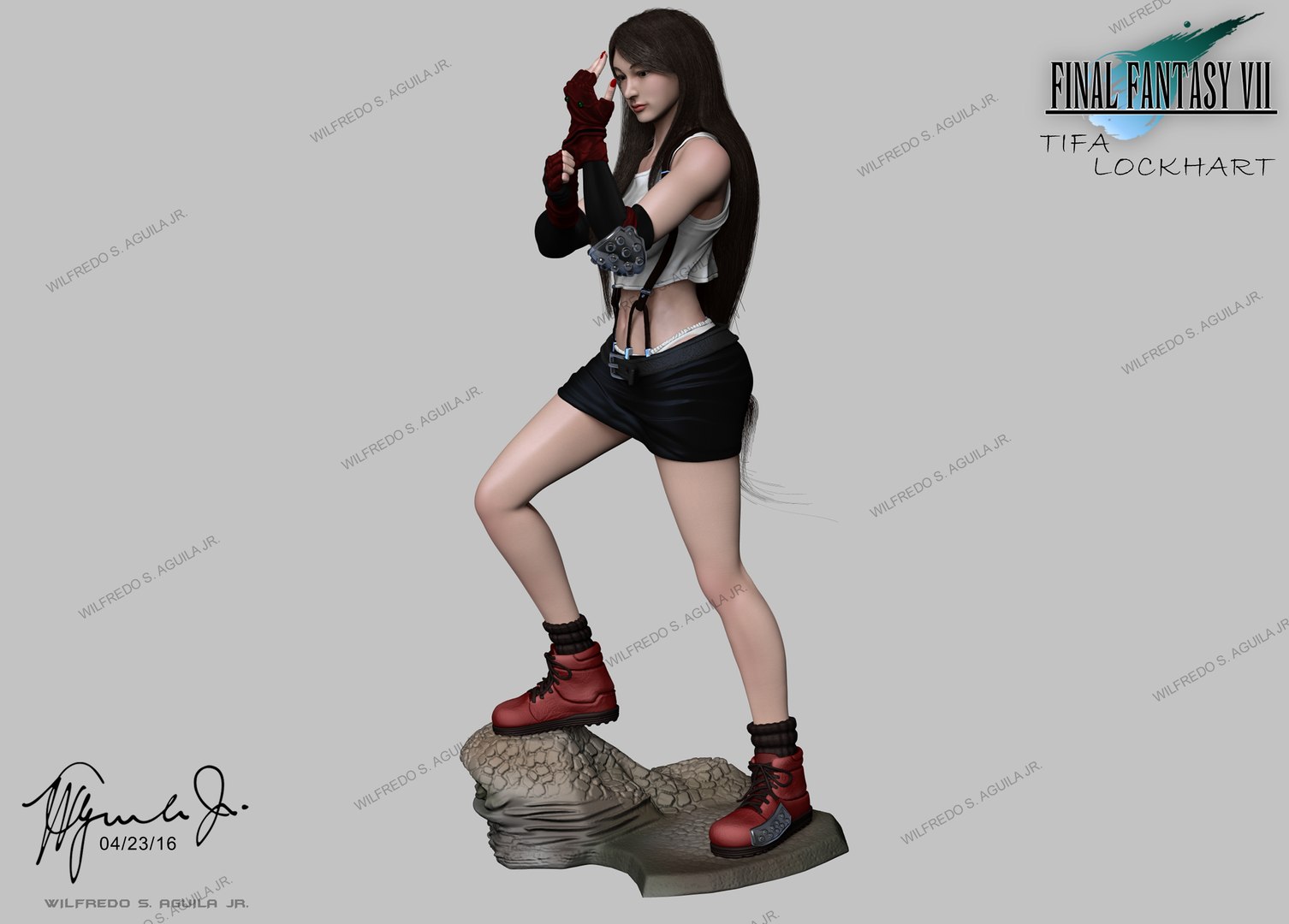 3d Final Fantasy 7 Tifa Model