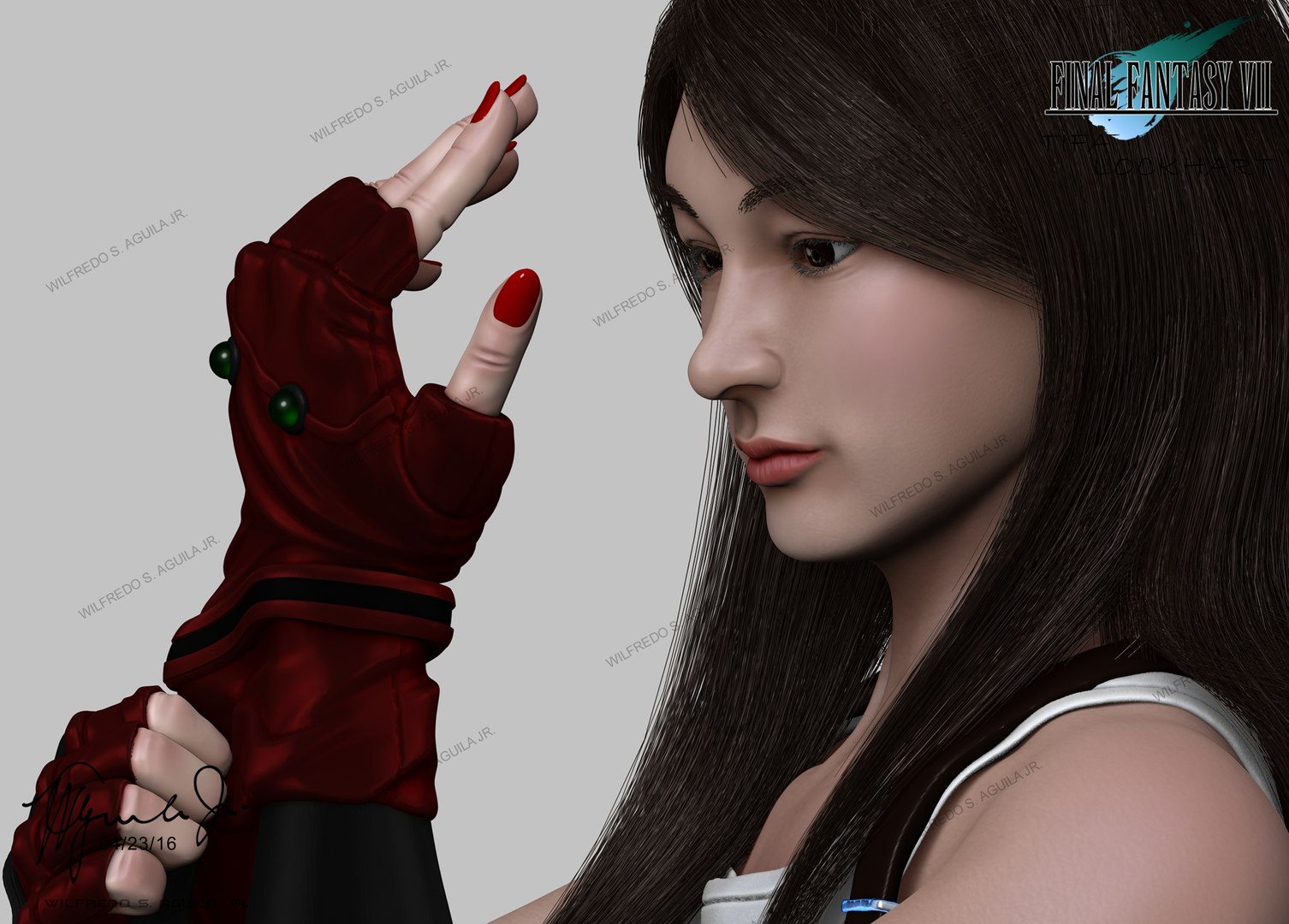 3d Final Fantasy 7 Tifa Model