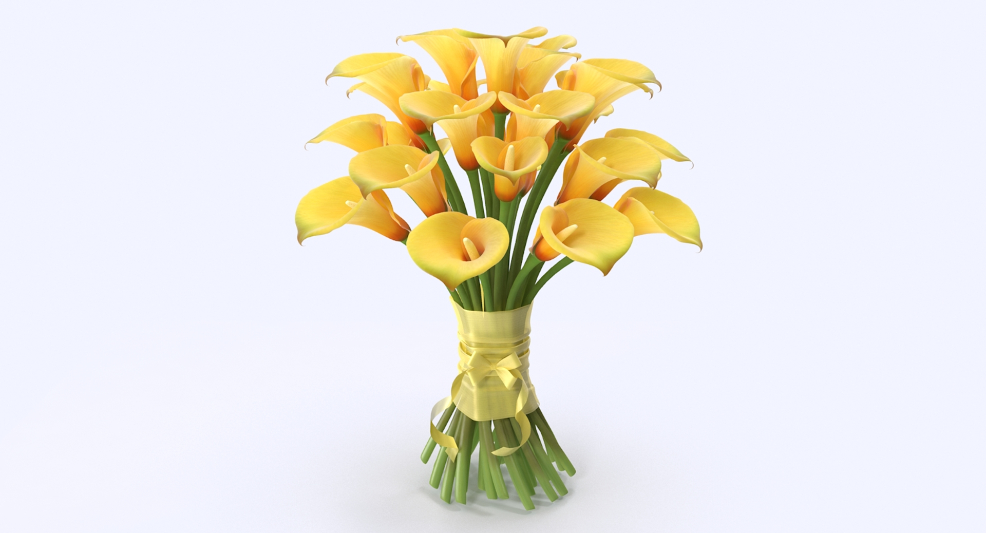 3d Bouquet Calla Flowers Model