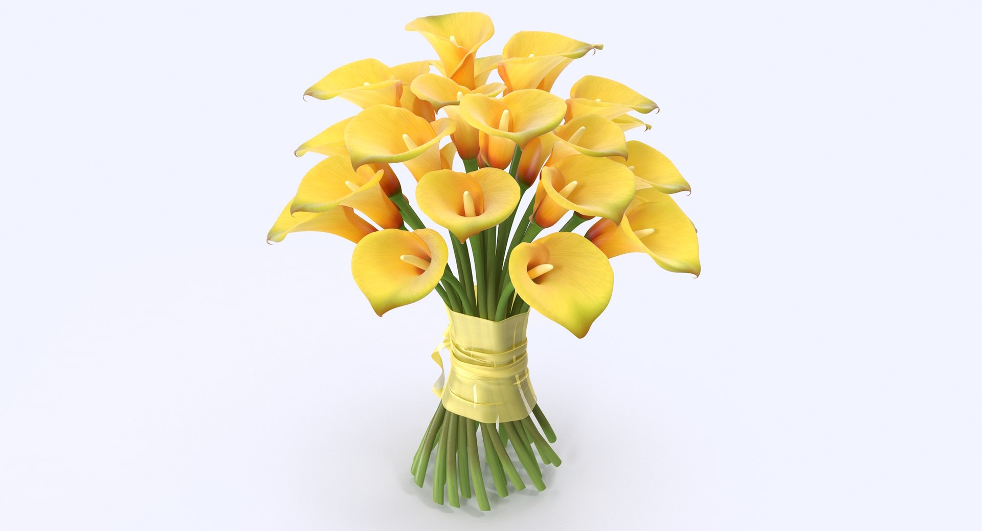 3d Bouquet Calla Flowers Model