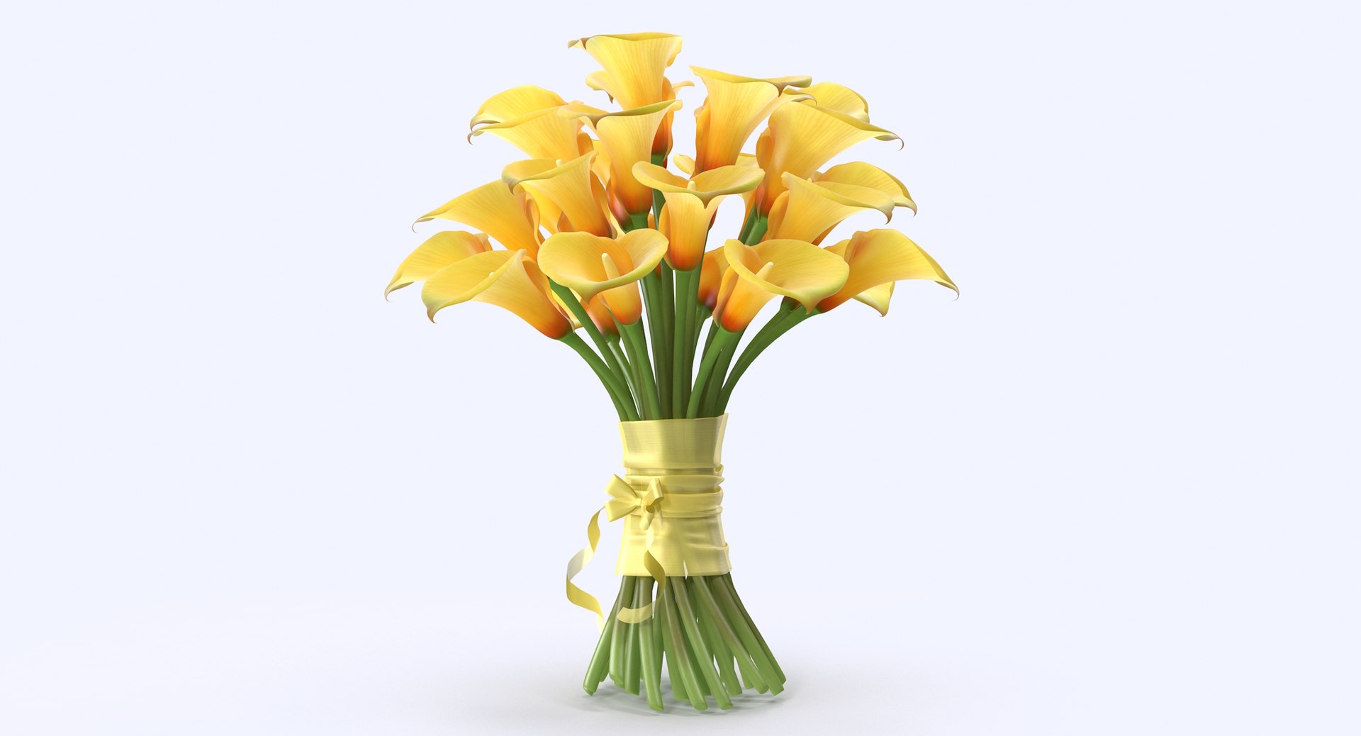 3d Bouquet Calla Flowers Model
