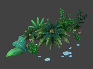 Download Free & Premium 3d Cartoon Bushes 3D Models | TurboSquid