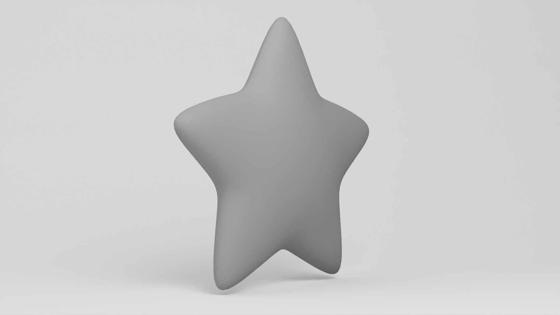 Star round simple 5 pointed cartoon icon symbol 3D model - TurboSquid ...