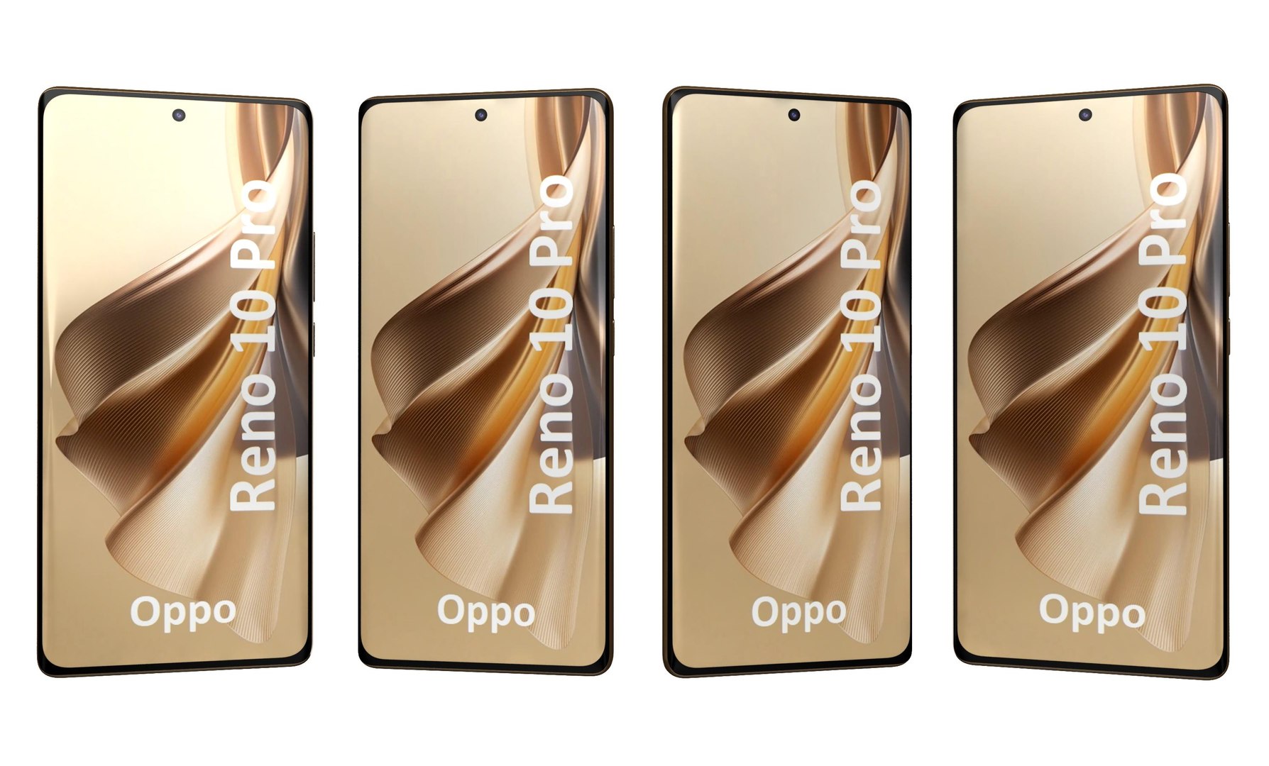 3D OPPO Reno 10 Pro Gold Model - TurboSquid 2085499