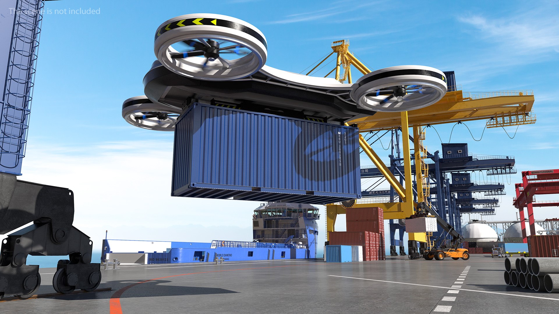 Cargo Quadrocopter Drone Container 3D - TurboSquid 1472264