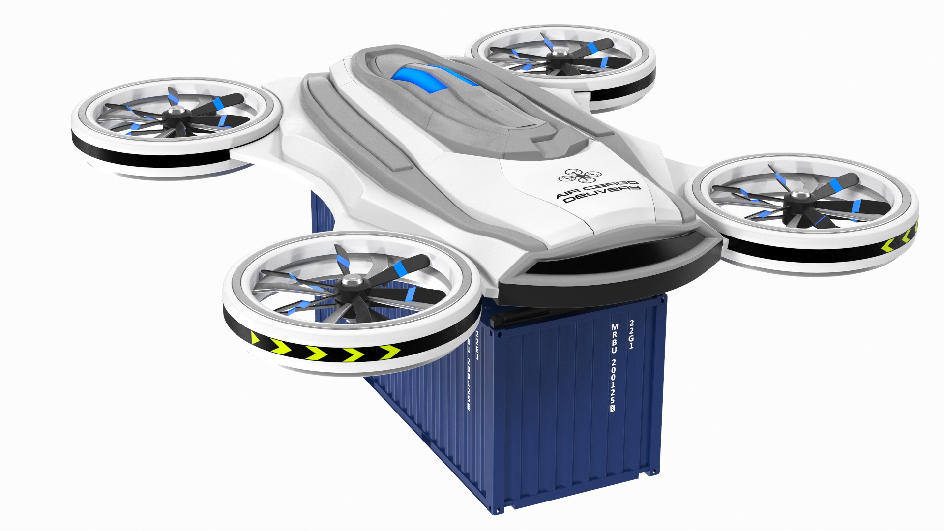 Cargo Quadrocopter Drone Container 3D - TurboSquid 1472264