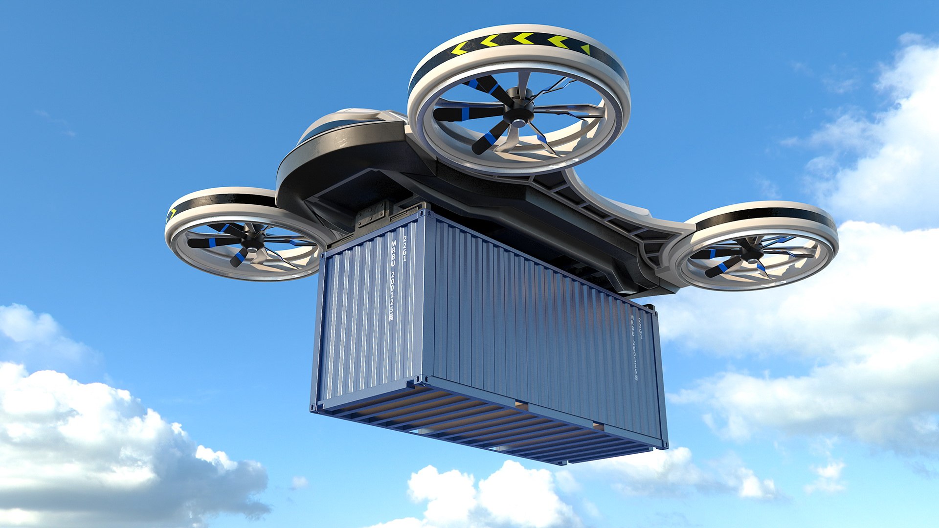 Cargo Quadrocopter Drone Container 3D - TurboSquid 1472264