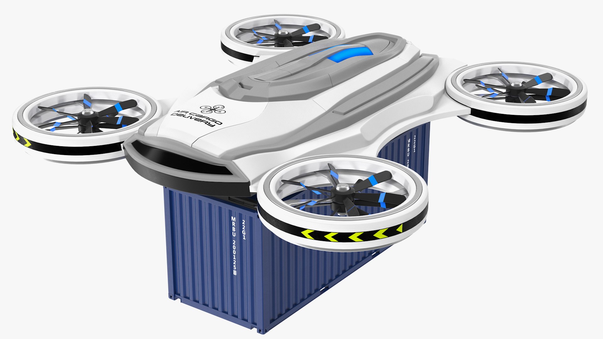 Cargo quadrocopter drone container 3D - TurboSquid 1472264