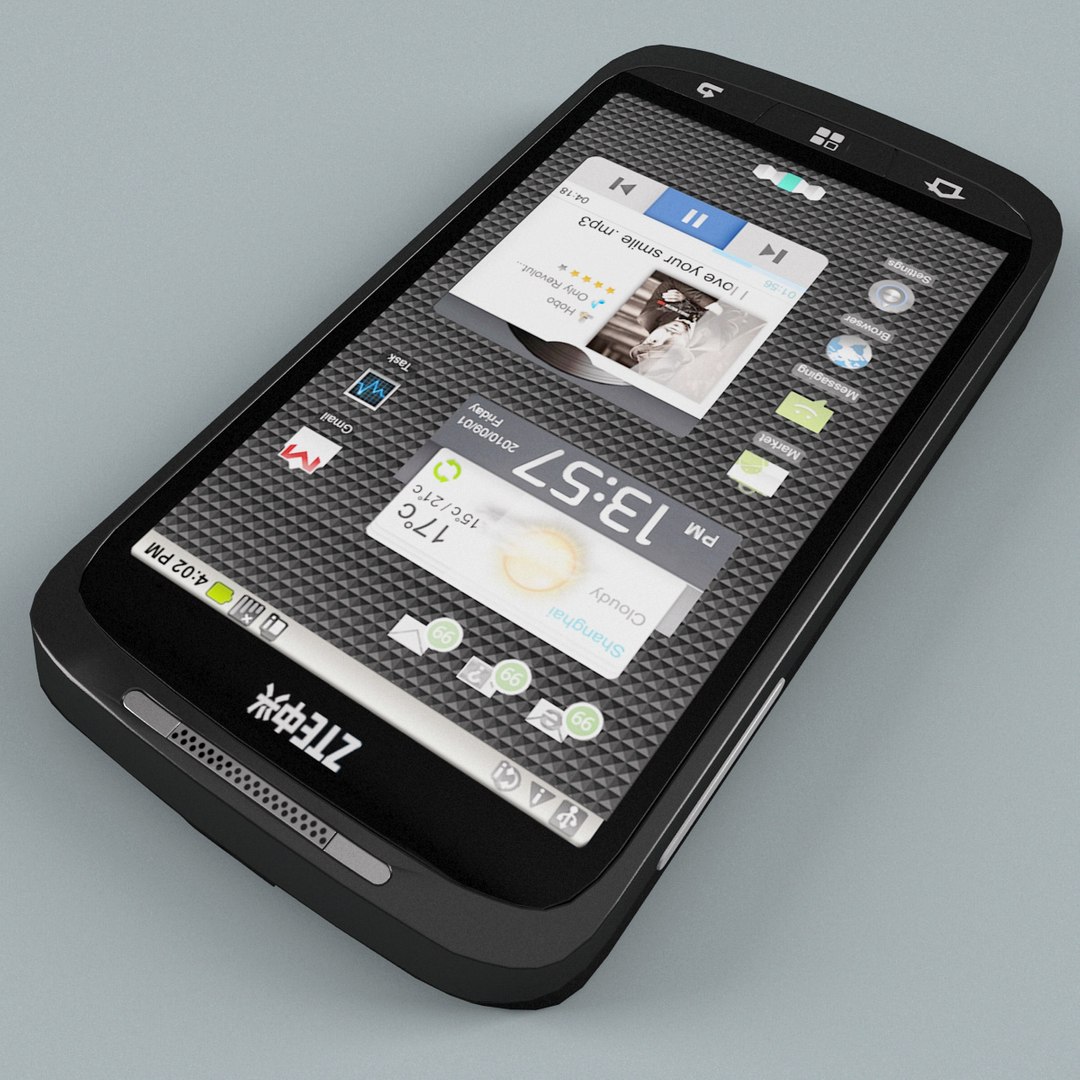 Zte Skate Phone 3d Model