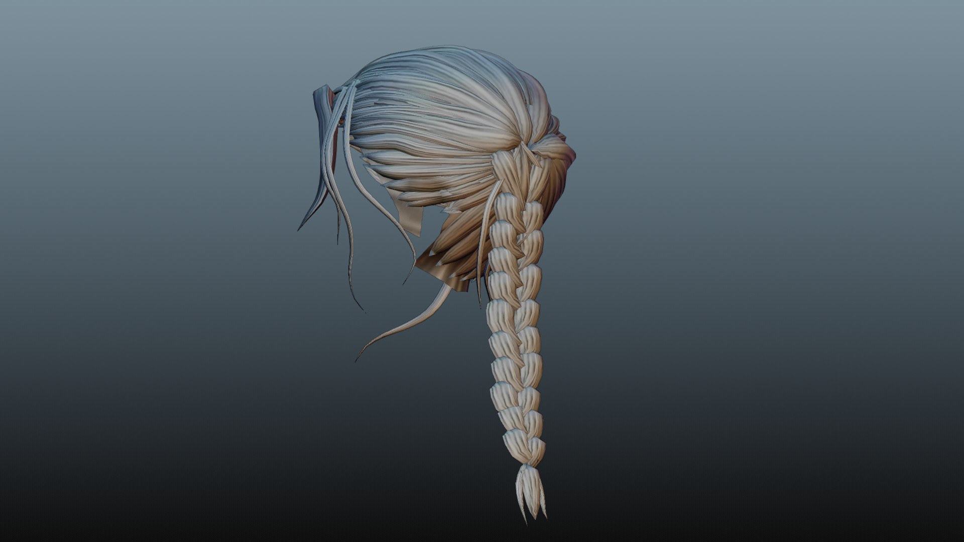 3D Female Hair Low Poly 4 Colors - TurboSquid 2141304