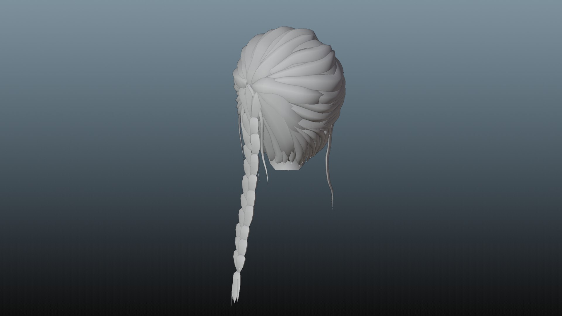 3D Female Hair Low Poly 4 Colors - TurboSquid 2141304