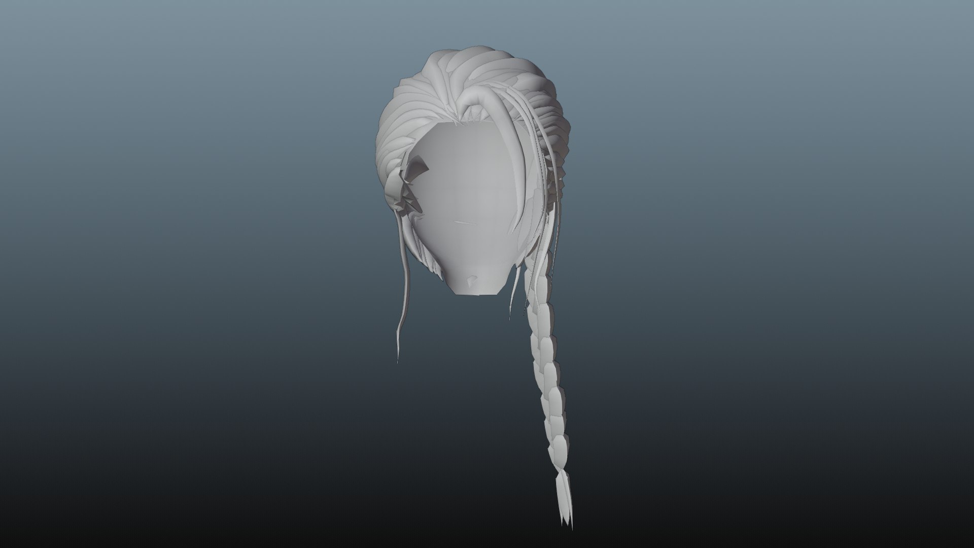 3D Female Hair Low Poly 4 Colors - TurboSquid 2141304