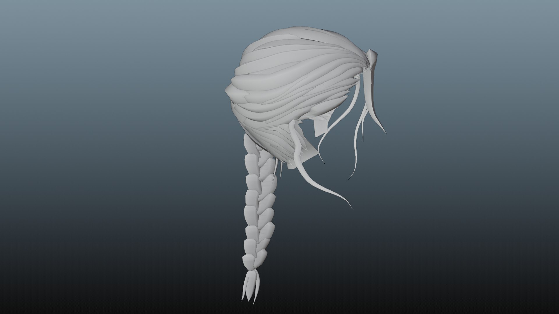 3D Female Hair Low Poly 4 Colors - TurboSquid 2141304